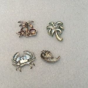 MJ | Jewelry | Cute Bundle Of 4 Brooches All Marked Mj | Poshmark